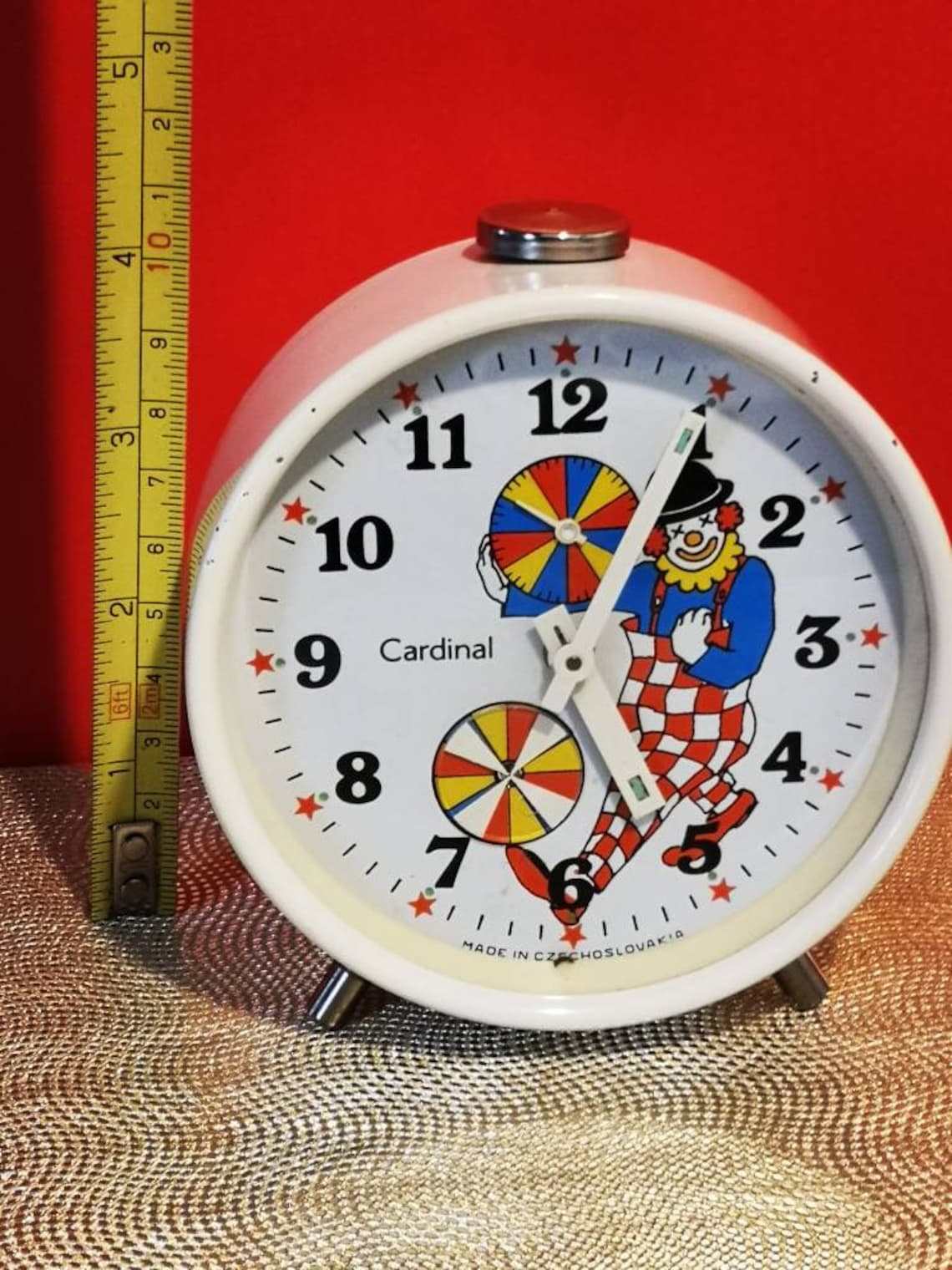 Cardinal Mid Century Alarm Clock Dial | Etsy UK