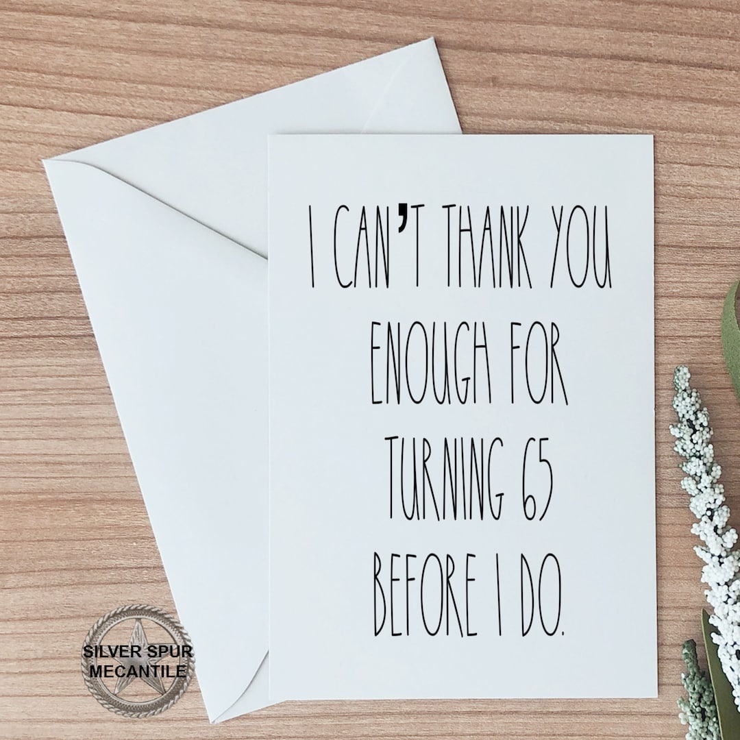 65th Birthday Card, Happy Sixty Fifth Birthday Gift, Card for Friend ...
