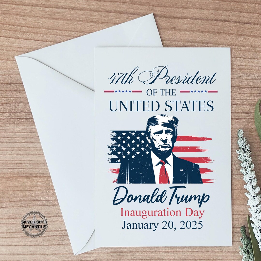 Trump Inaugural Commemorative Greeting Card, Republican Trump ...