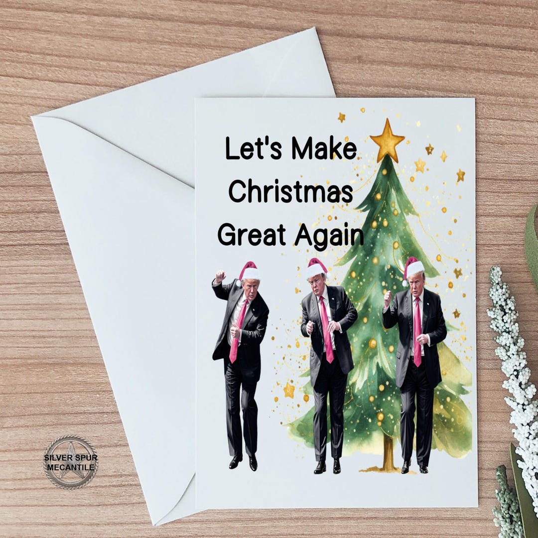 Trump Holiday Greeting Card, Republican Holiday Trump Conservative Card ...