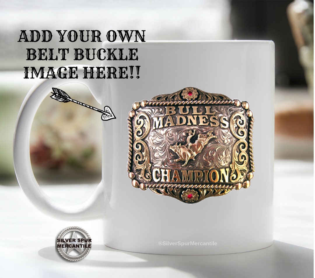 Personalized Rodeo Buckle Mug, Western Ranch Gift - Etsy