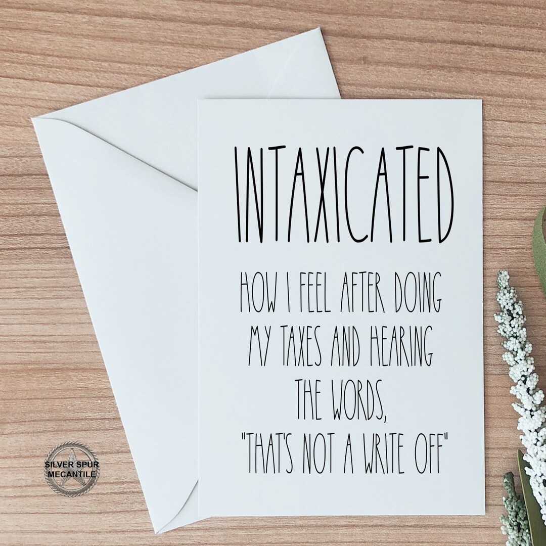 Funny April 15th Birthday Card, Happy Tax Day Birthday Gift, Card for ...
