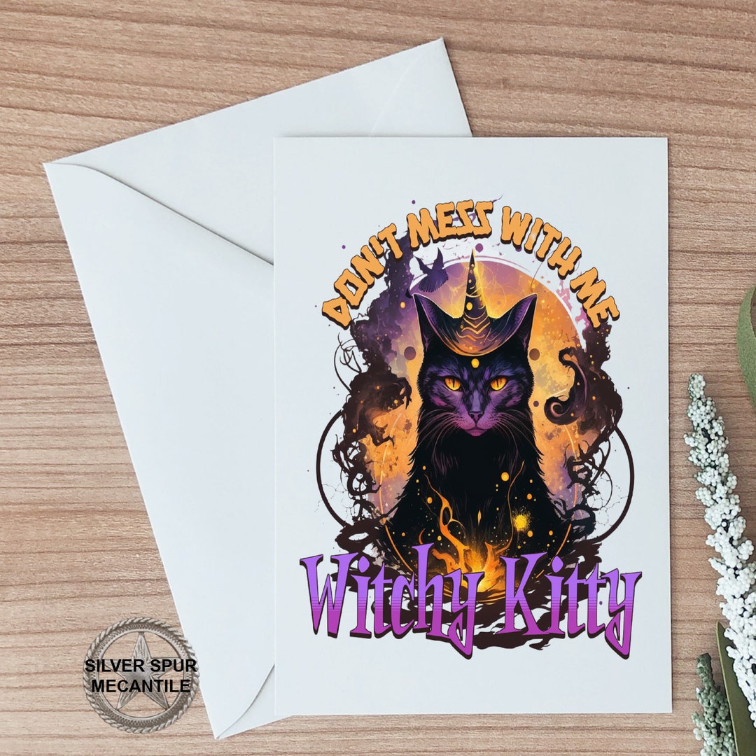 Funny Halloween Card, Spooky Greeting Cards, Fall Gift Card, Autumn ...