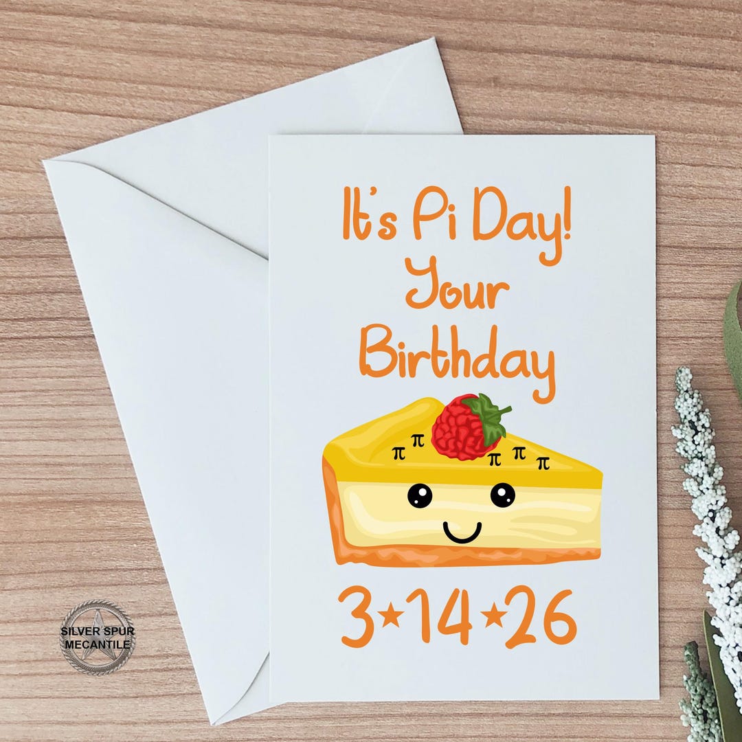 Pi Day MY Birthday Card, Happy Birthday Gift, 3-14-26, Numerology Card ...