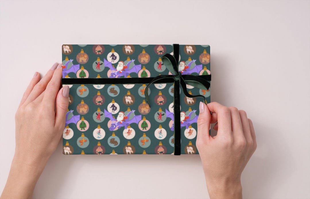 Dnd Christmas DIY Wrapping Paper Printable | Digital Download for ...