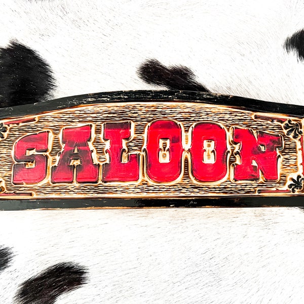 Wood Saloon Sign - Etsy