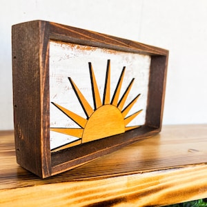 Solid Wood Sun Shelf Sitter: Boho Nursery Decor - Etsy