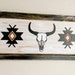 Boho Chic Longhorn Skull Wall Decor, Framed Western Art for Living Room ...