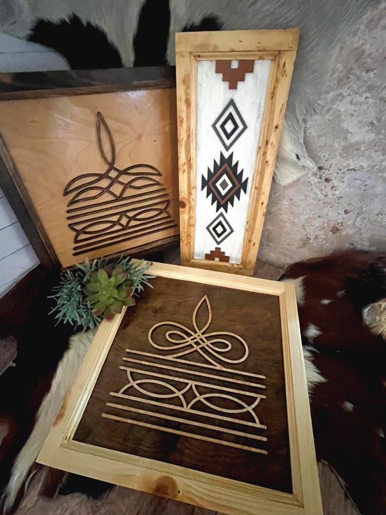 Rustic Southwestern 3D Wood Sign, Boho Western Wall Decor, Farmhouse ...