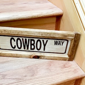 Western Street Sign, Cowgirl/cowboy Way Wood Street Sign Wall Decor ...
