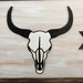 Boho Chic Longhorn Skull Wall Decor, Framed Western Art for Living Room ...