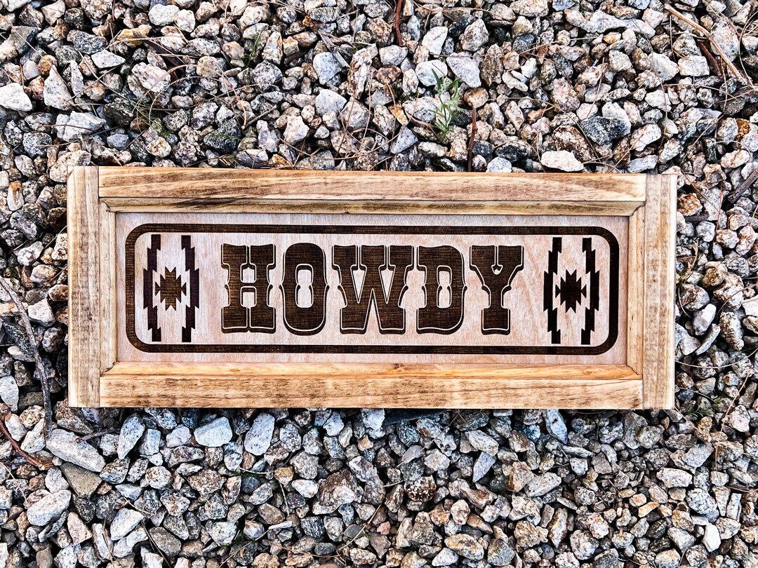 Howdy Western Wall Sign, Western Welcome Sign, Western Bedroom Decor ...
