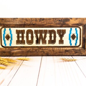 Howdy Western Wall Sign, Western Welcome Sign, Western Bedroom Decor ...