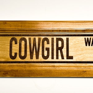 Western Street Sign, Cowgirl/cowboy Way Wood Street Sign Wall Decor ...