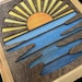 Hand Painted 3D Wood Sunset Wall Art: Boho Coastal Decor - Etsy