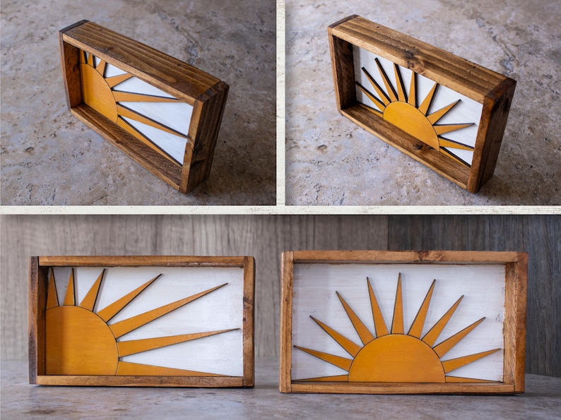 Solid Wood Sun Shelf Sitter: Boho Nursery Decor - Etsy