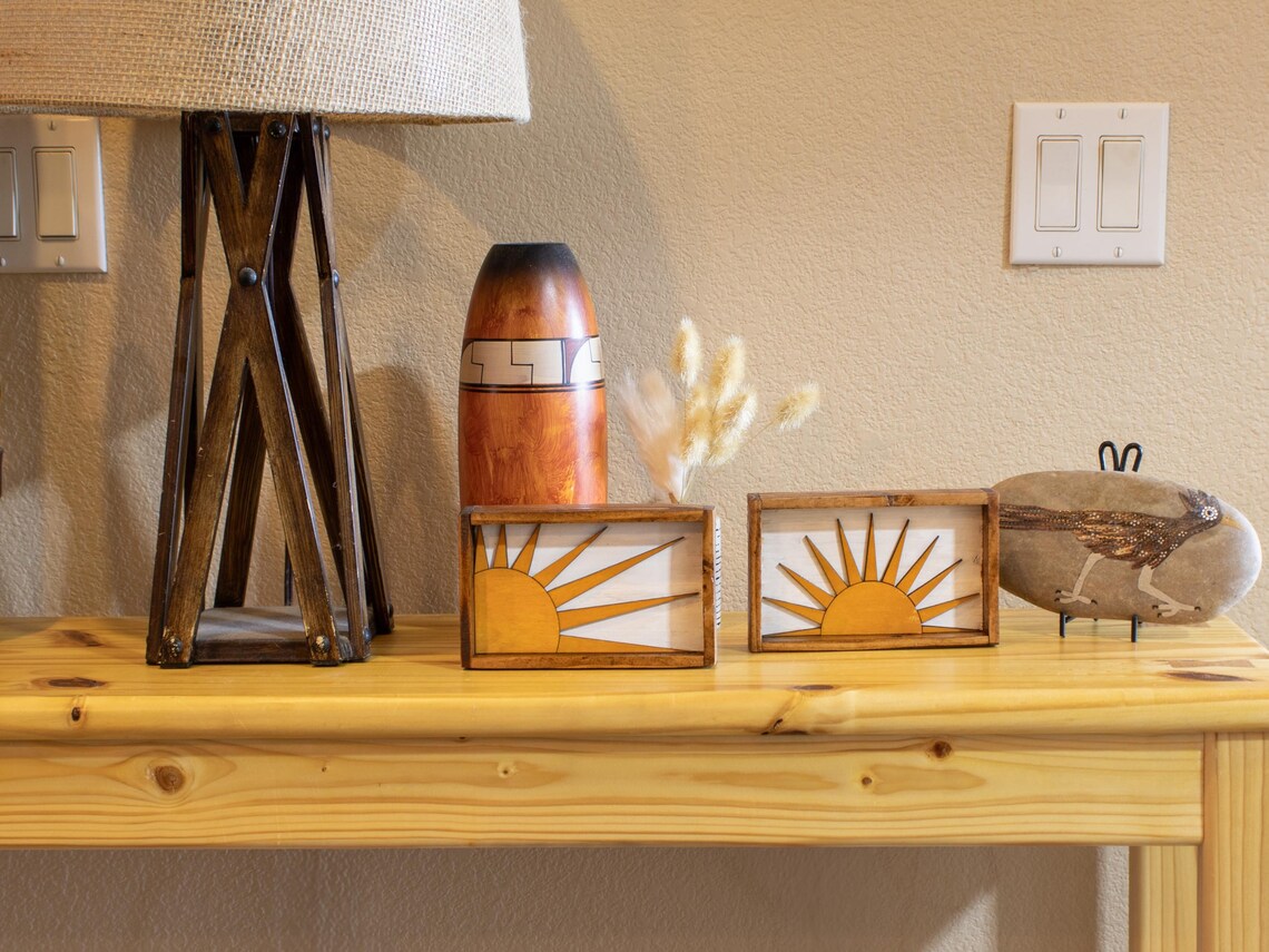 Solid Wood Sun Shelf Sitter: Boho Nursery Decor - Etsy