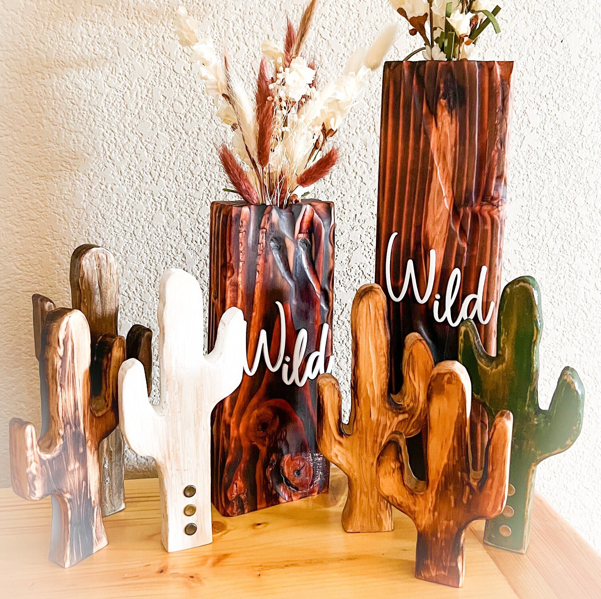 Cactus Style, Cactus Decor, Western Shelf Decor, Boho Decor ...