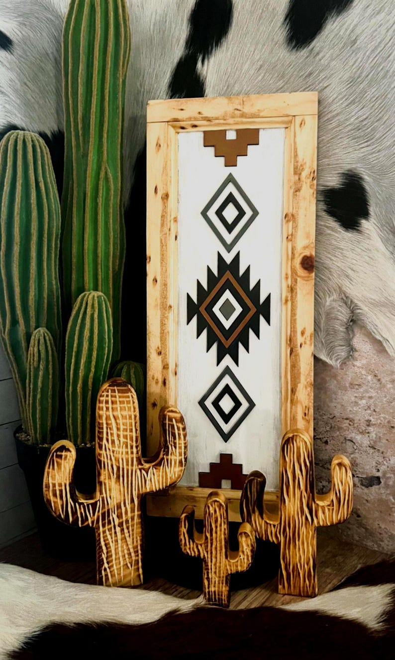 Rustic Southwestern 3D Wood Sign, Boho Western Wall Decor, Farmhouse ...