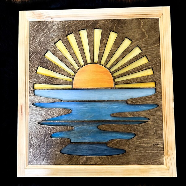 Wood Wall Sunrise - Etsy