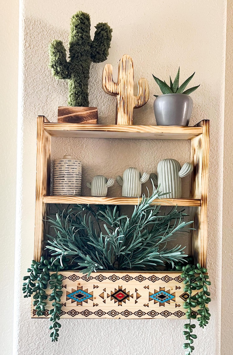 Rustic Wood Western Shelf: Handmade Home Decor Accent Shelf - Etsy