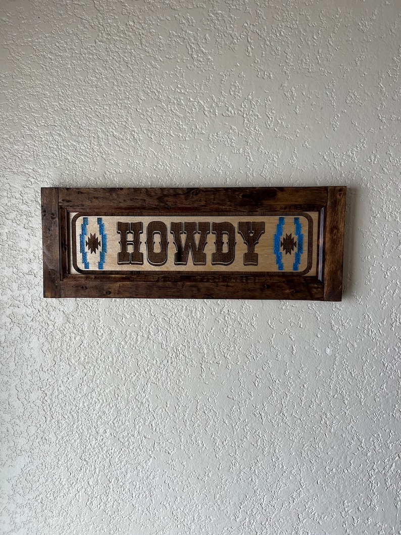 Howdy Sign, Personalized Western Howdy Wall Art, Western Welcome Sign ...