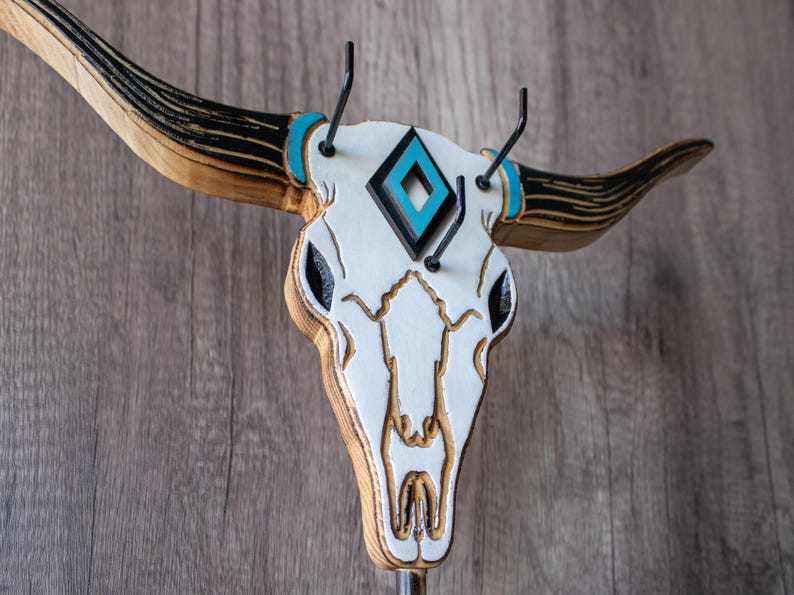 Rustic Longhorn Jewelry Stand: Western Bedroom Decor, Ring Dish - Etsy