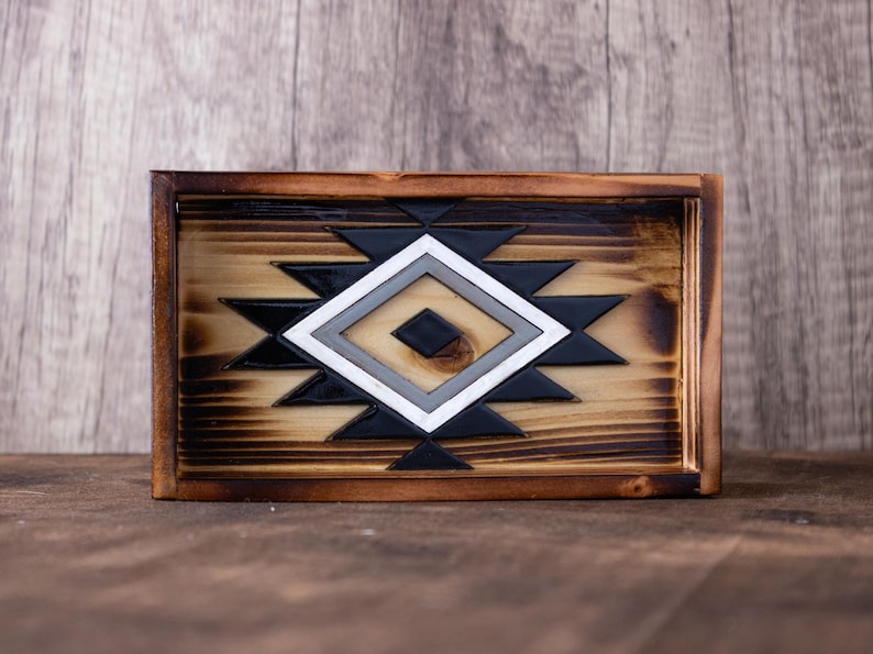 Rustic Western Shelf Sitter: Aztec Decor, Hand Painted Southwestern ...