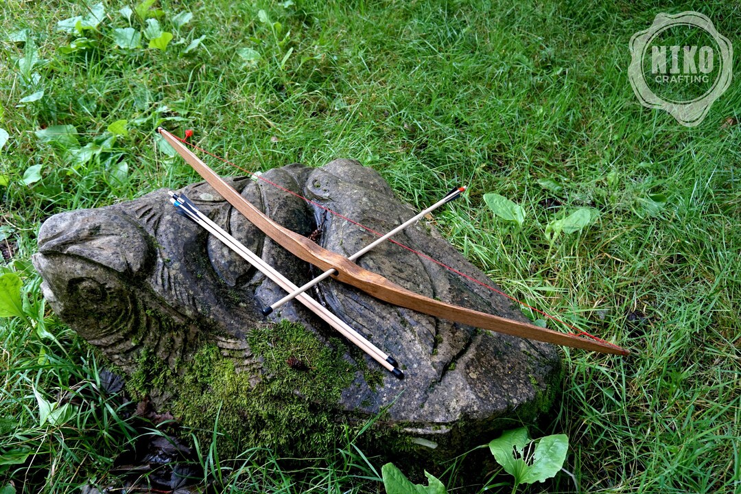 ᚠᛉᚢ Wooden Bow 3 Arrows FREE Personalization and UK Delivery Handmade ...