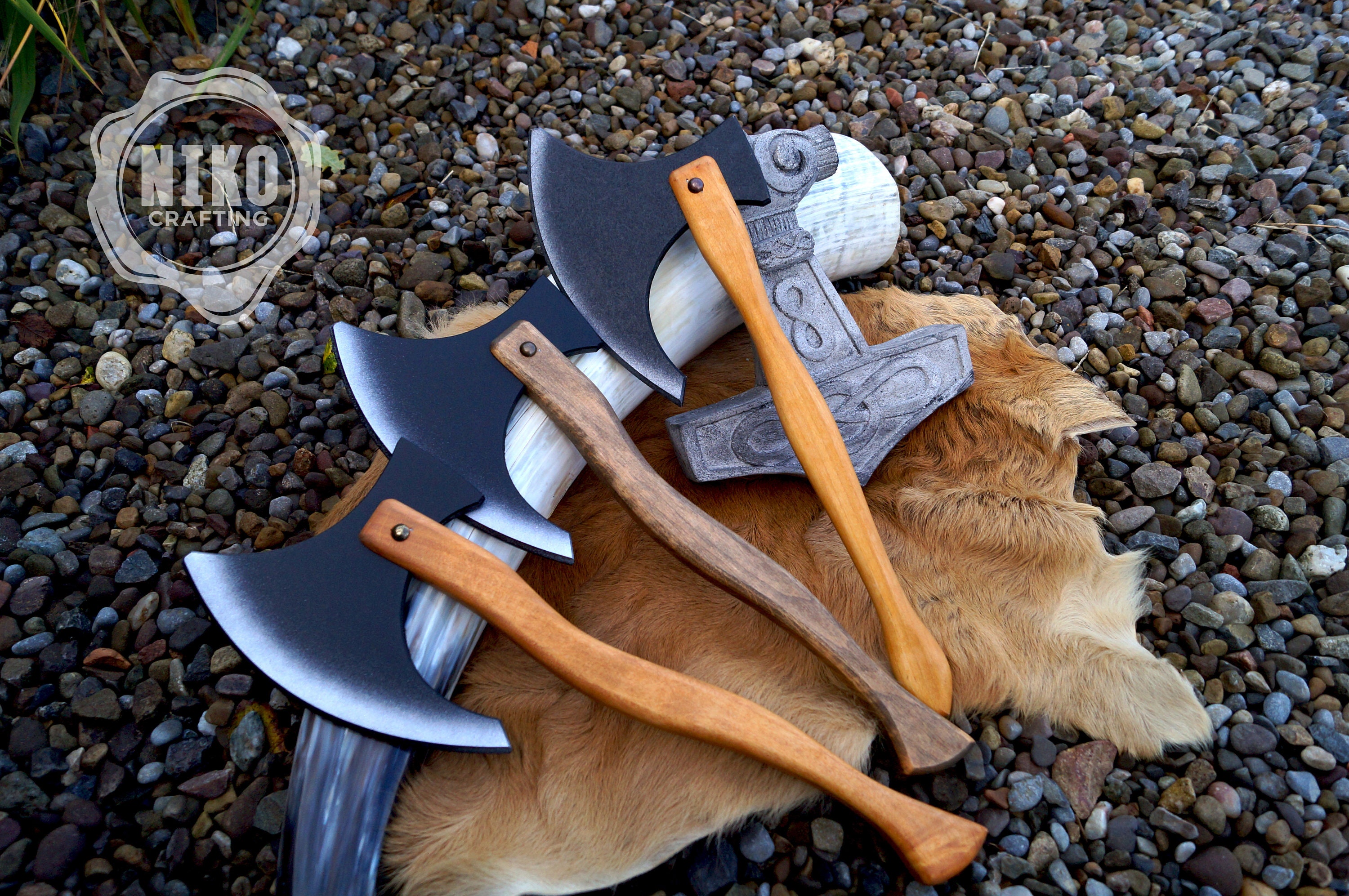 Medieval Axe Wooden Toy Replica FREE Personalization - Etsy UK