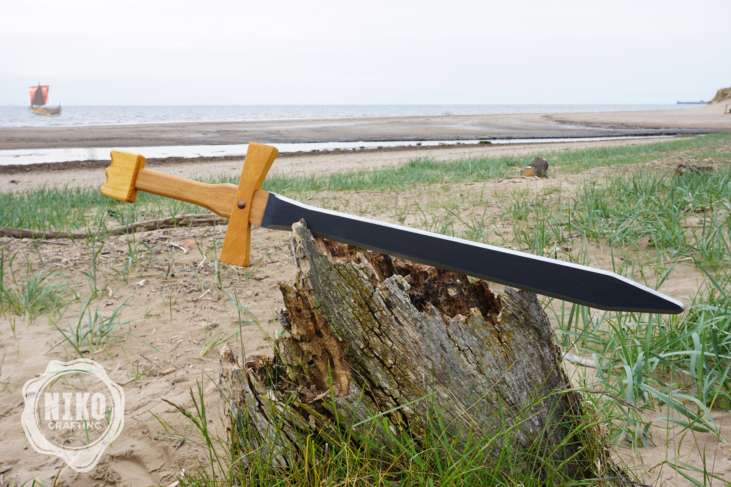 Viking Toy Sword With Free Scabbard sheath Type A Wooden - Etsy