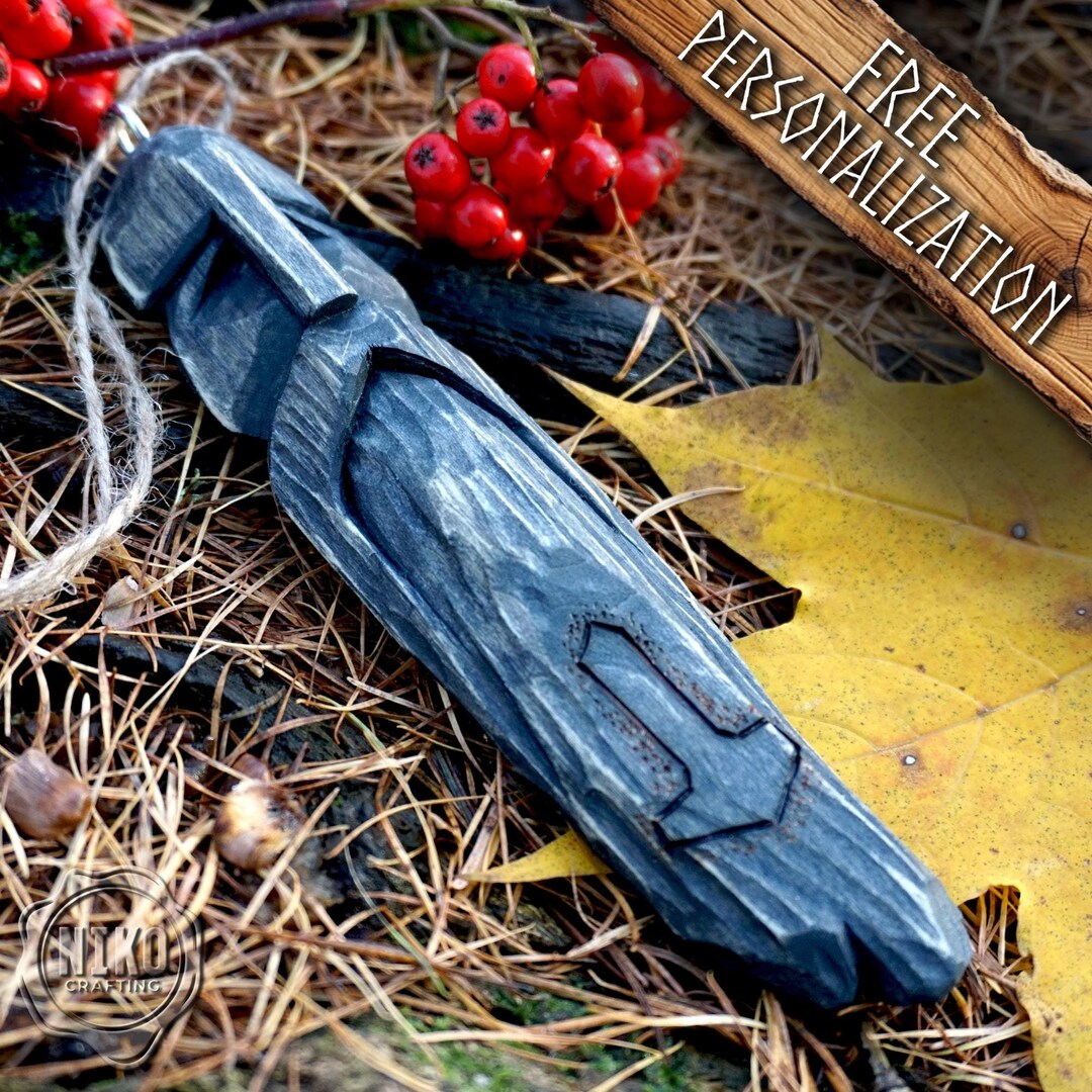 Hand-carved Wooden Thor Ornament: Rustic Viking Decor, Personalized - Etsy