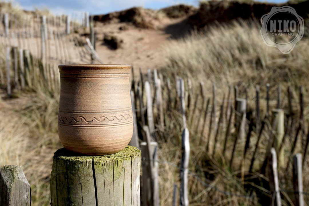 ᚠᛉᚢ Medieval Mug 250 Ml | Viking Pottery | Natural Clay Mug | Handmade ...