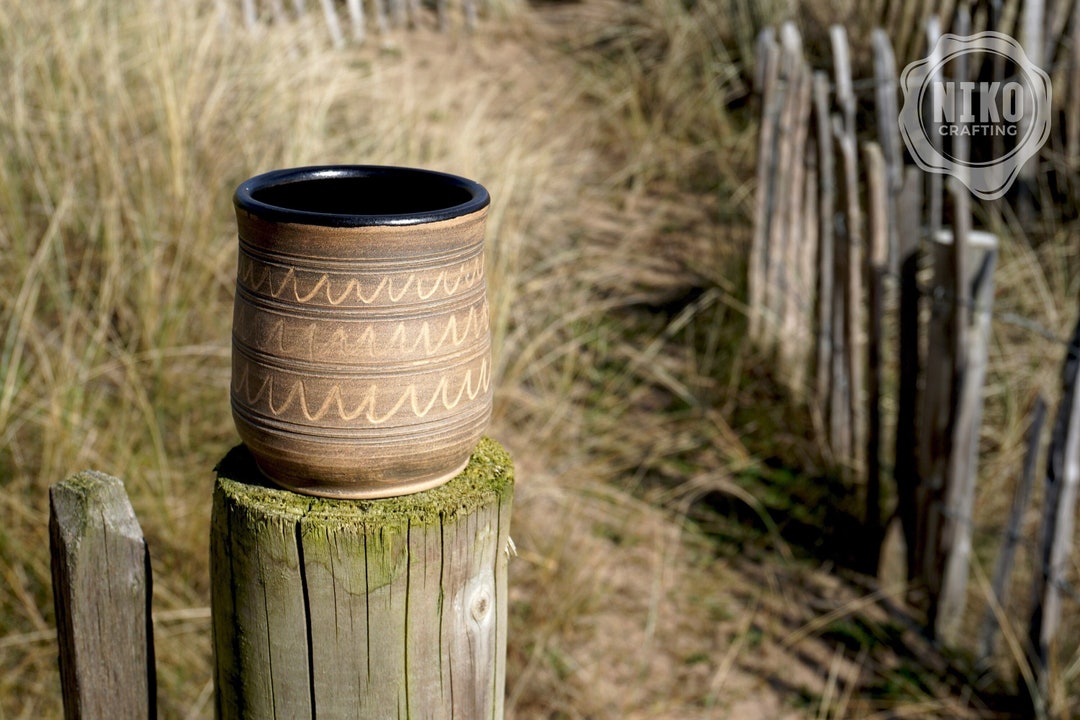 ᚠᛉᚢ Medieval Mug 250 Ml | Viking Pottery | Natural Clay Mug | Handmade ...