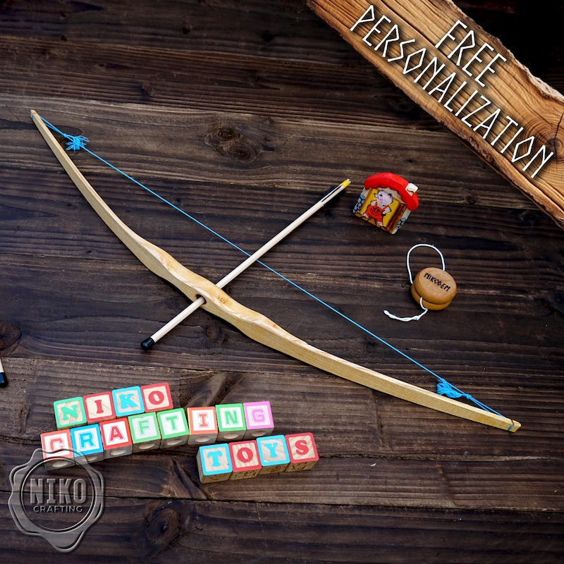 Wooden Arrow and Bow - Etsy UK