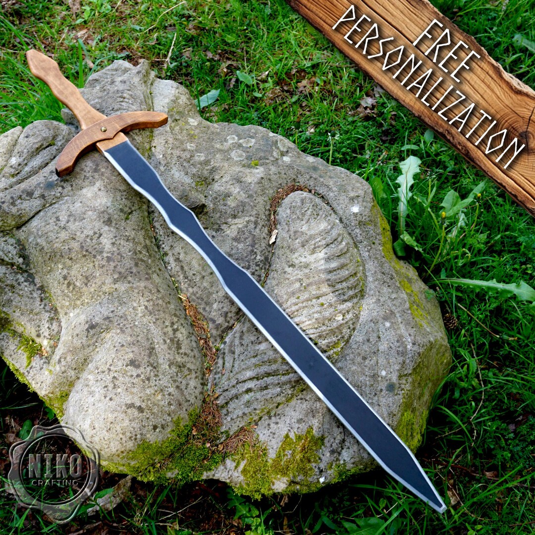 ᚢᛉᚠ Two-handed Toy Sword - Wooden Sword Replica | Handmade Wooden Sword ...