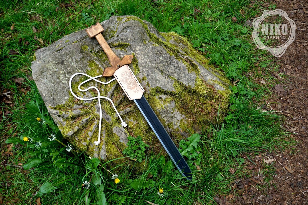 Viking Toy Sword With Free Scabbard sheath Type A Wooden Handmade Toy ...