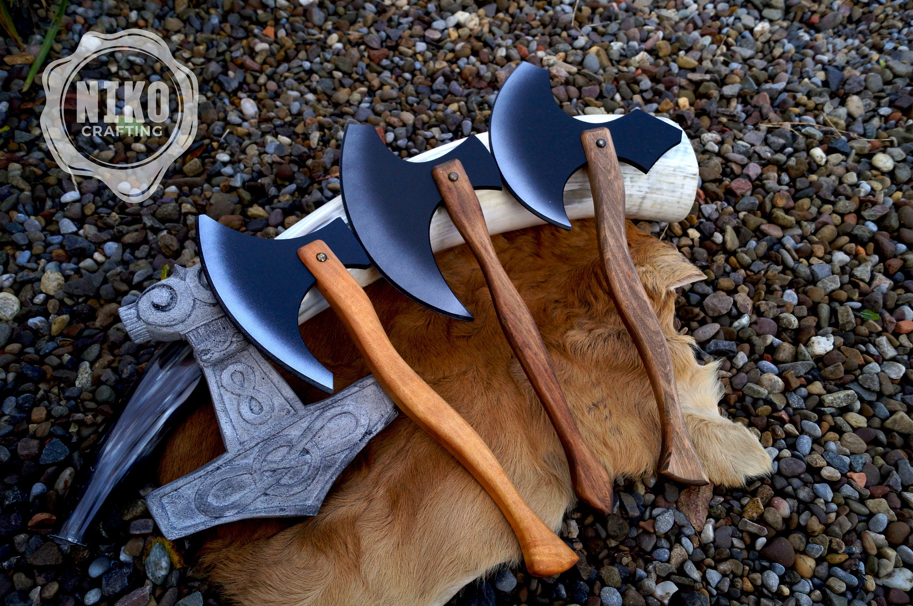 Medieval Axe Wooden Toy Replica FREE Personalization - Etsy UK