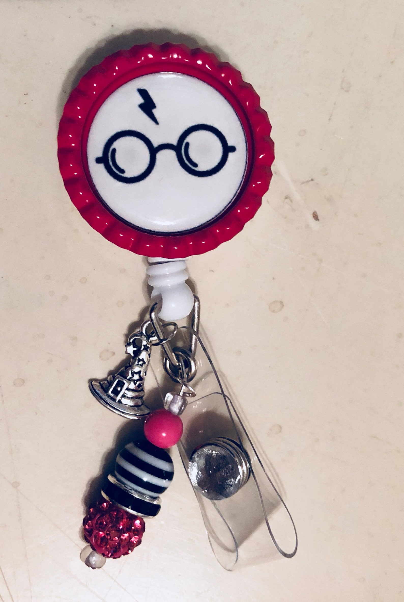 HP Wizard Badge Reel With Charm Nurse Medical Retractable | Etsy