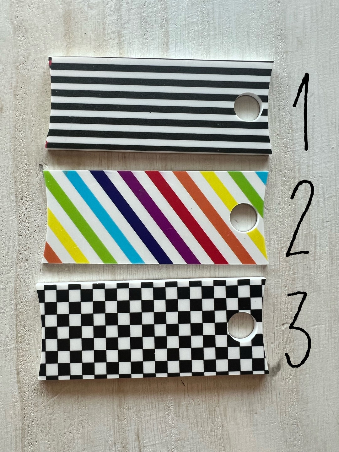 Checkered Striped Name Plate Tumbler Id Tag 30 Oz 40oz - Etsy