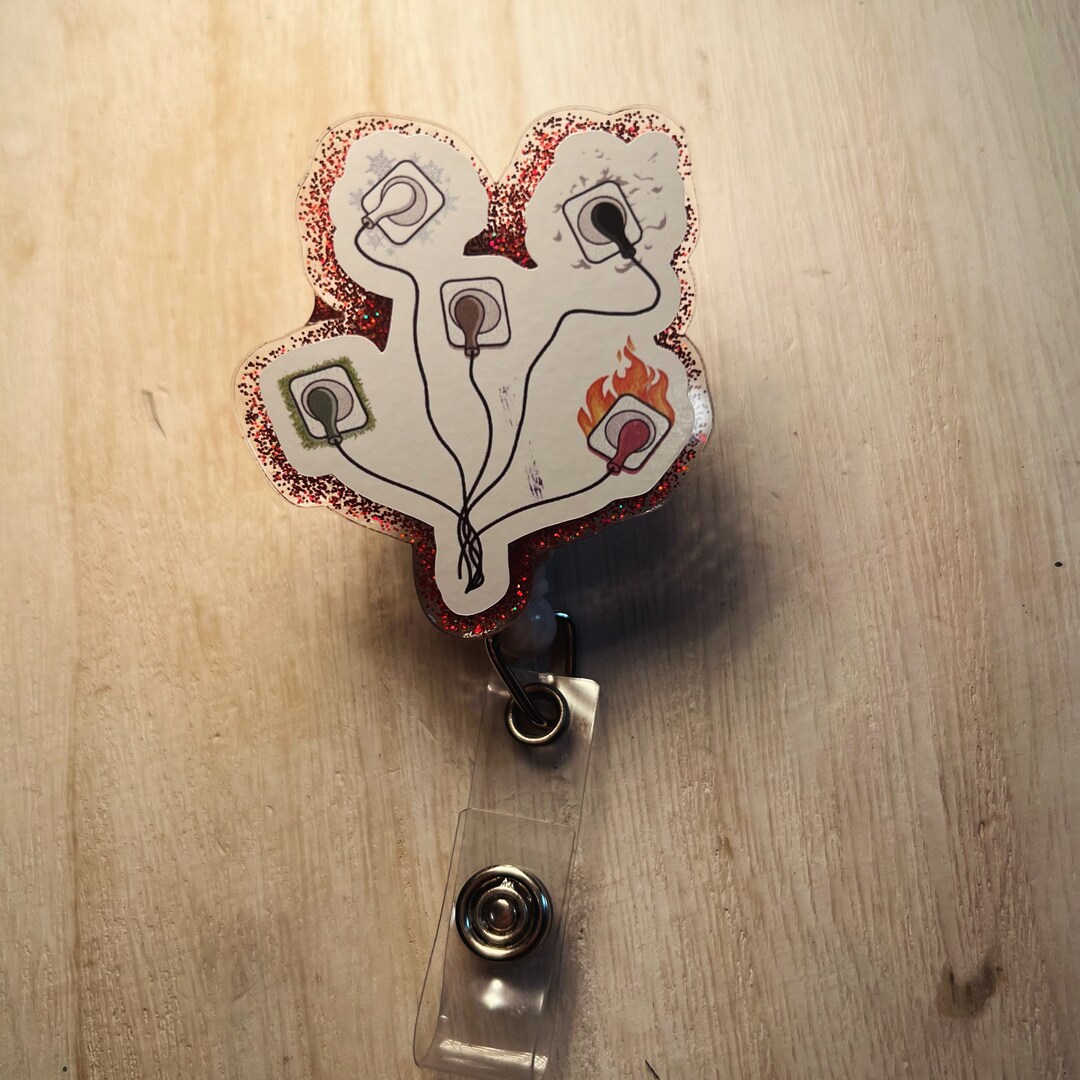 EKG Leads ECG Badge Reel - Etsy