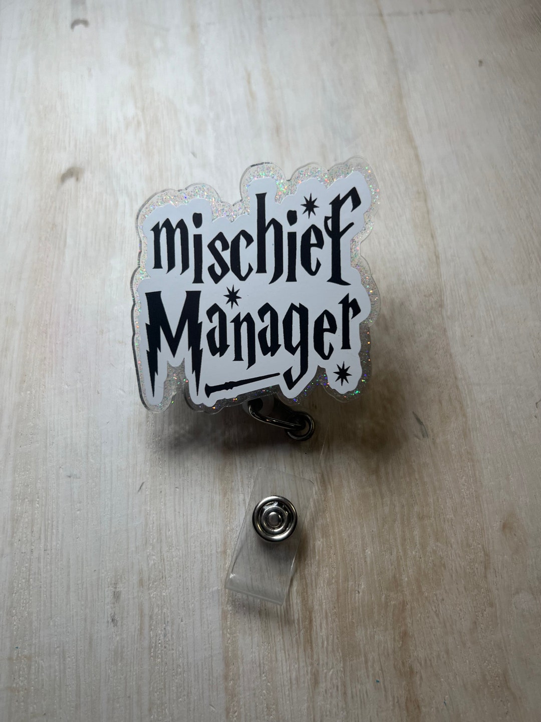 Mischief Manager Badge Reel - Etsy