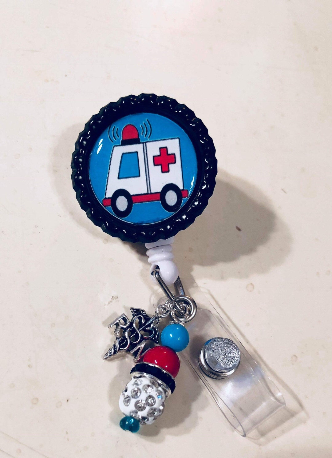 EMT EMS Paramedic Ambulance Retractable Badge Reel - Etsy