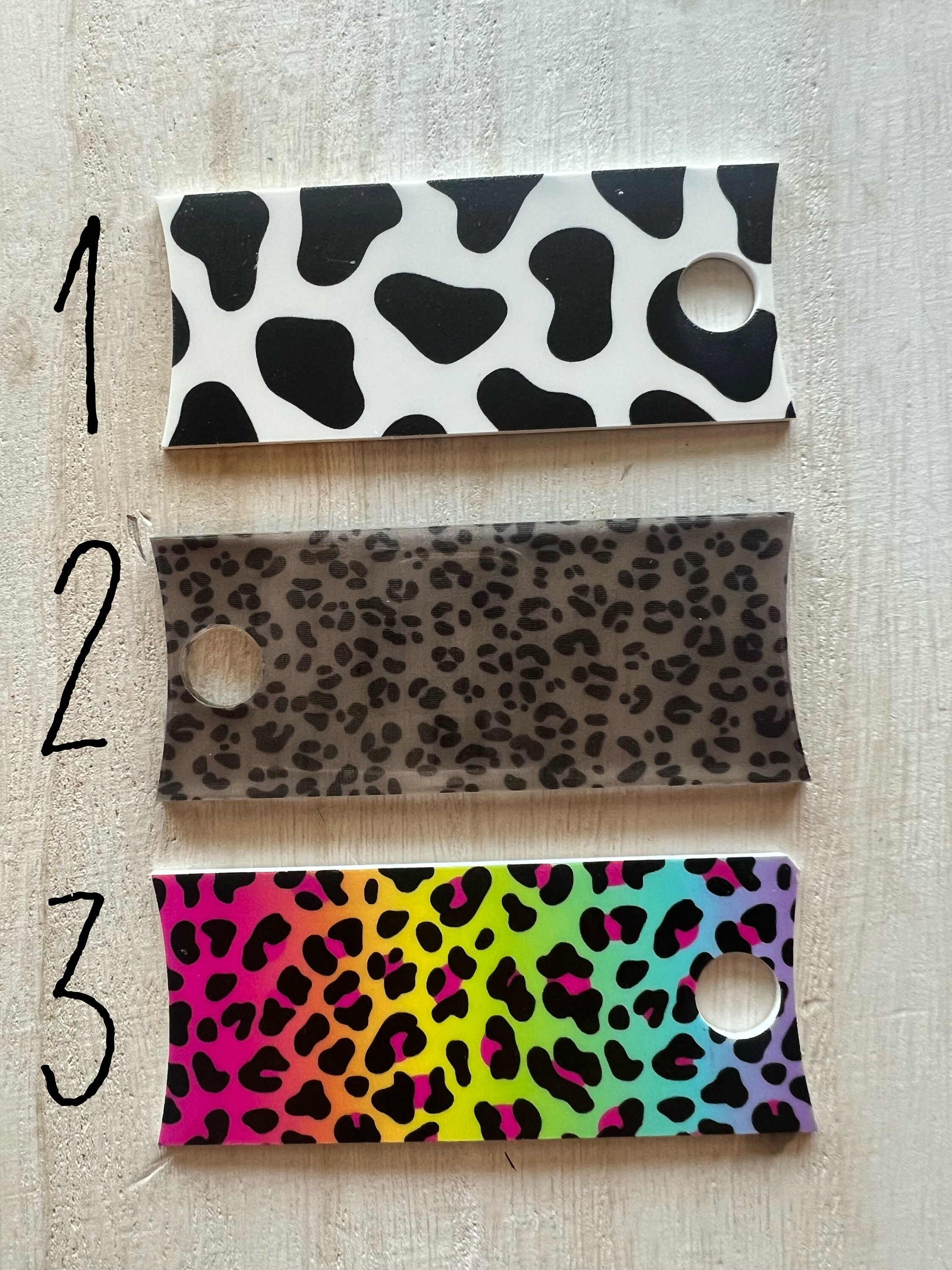 3d Animal Print Leopard Cow Name Tag Id Plate 30 Oz or 40oz Tumbler - Etsy