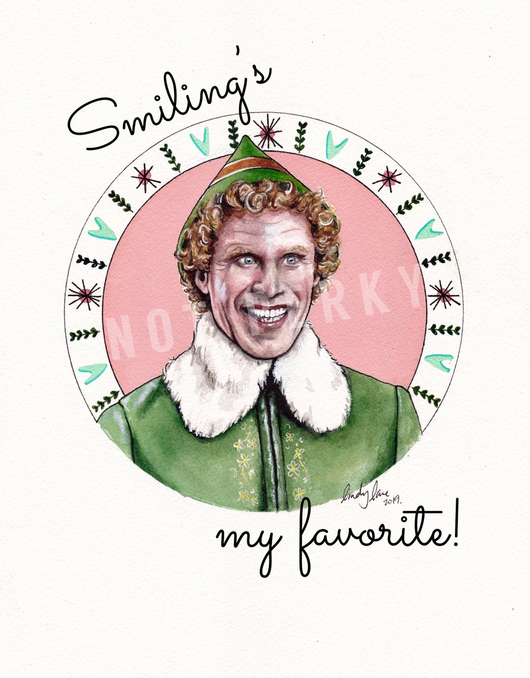 Elf Smilings My Favorite Buddy Will Ferrell Classic Christmas Movie ...