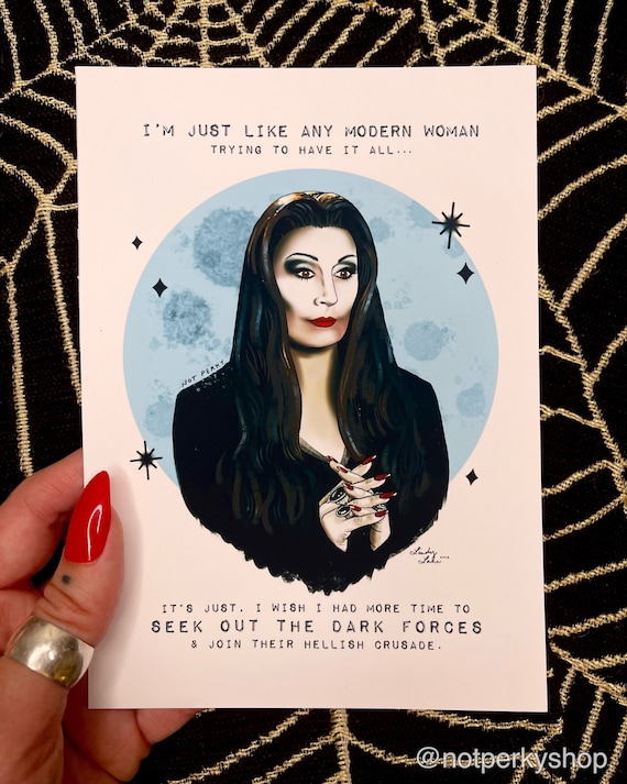 Morticia Addams Anjelica Huston Portrait Addams Family Movie - Etsy