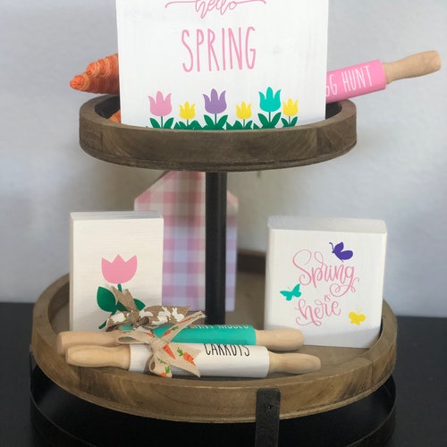 Spring Mini Signs Tiered Tray Decor Mix and Match - Etsy