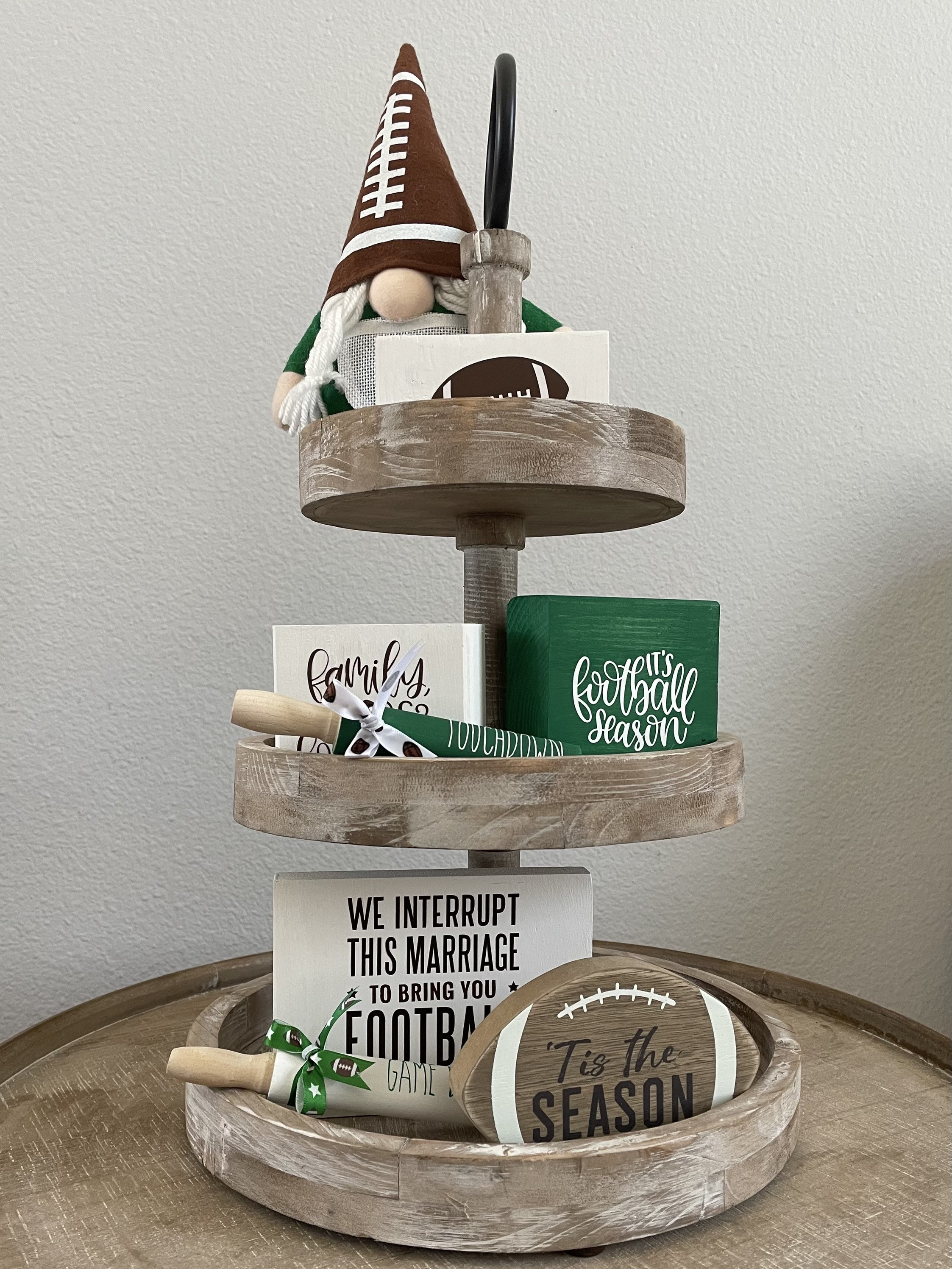 Football Tiered Tray Decor - Etsy