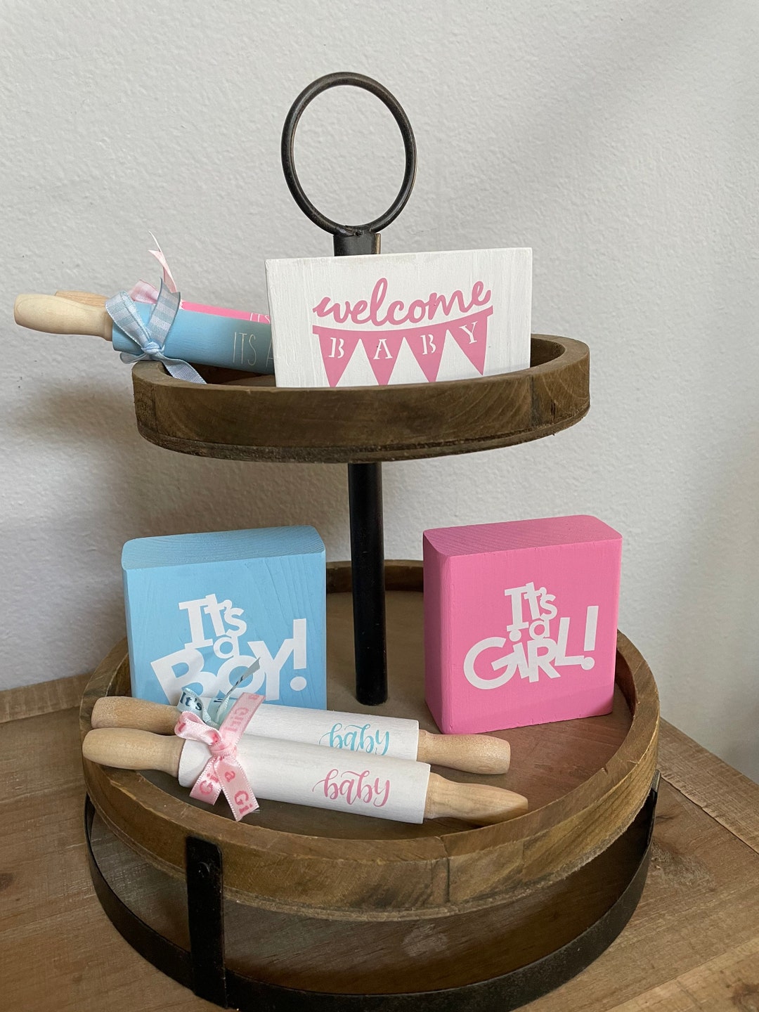 Baby Tiered Tray Decor - Etsy