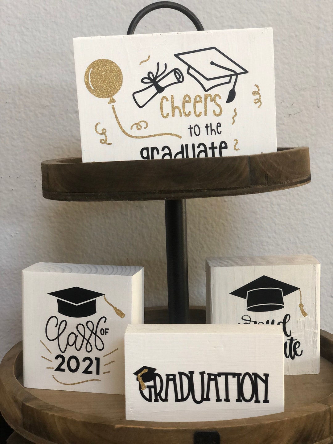 Graduation Tiered Tray Decor - Etsy